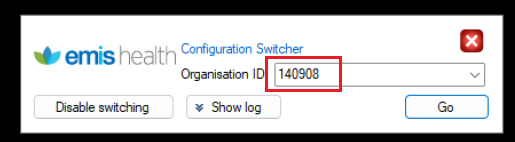 EMIS Web Configuration Switcher